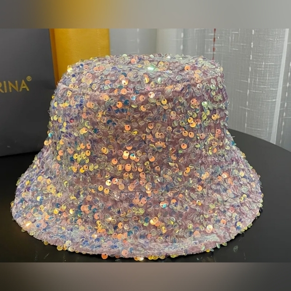 Accessories | Pink Sequin Bucket Hat | Poshmark